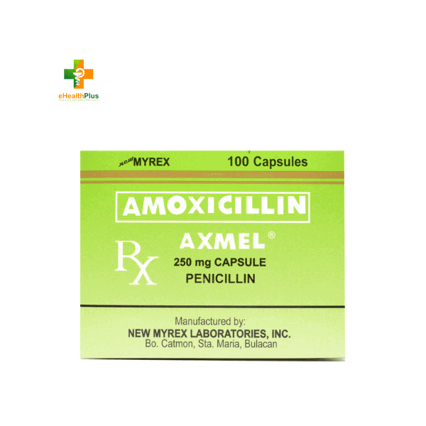 Buy Axmel amoxicillin 250mg capsule 100's online with MedsGo. Price - from