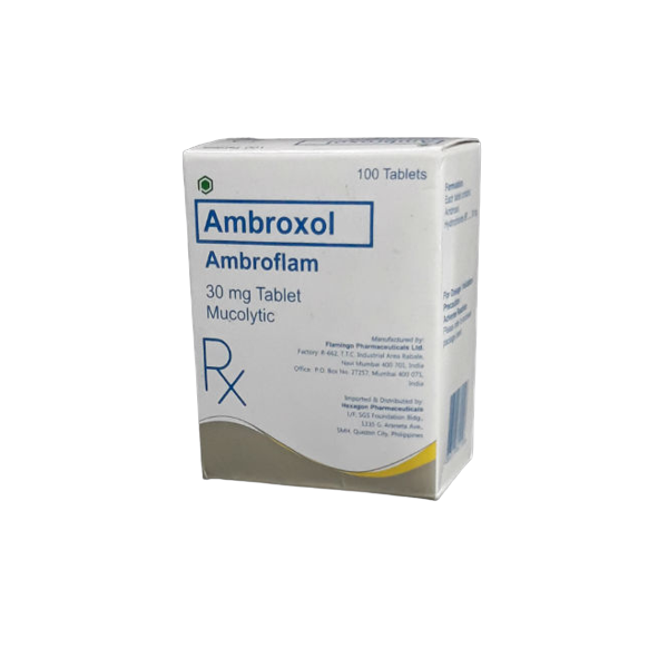 Buy Ambroflam ambroxol 30mg tablet 100's online with MedsGo. Price - from