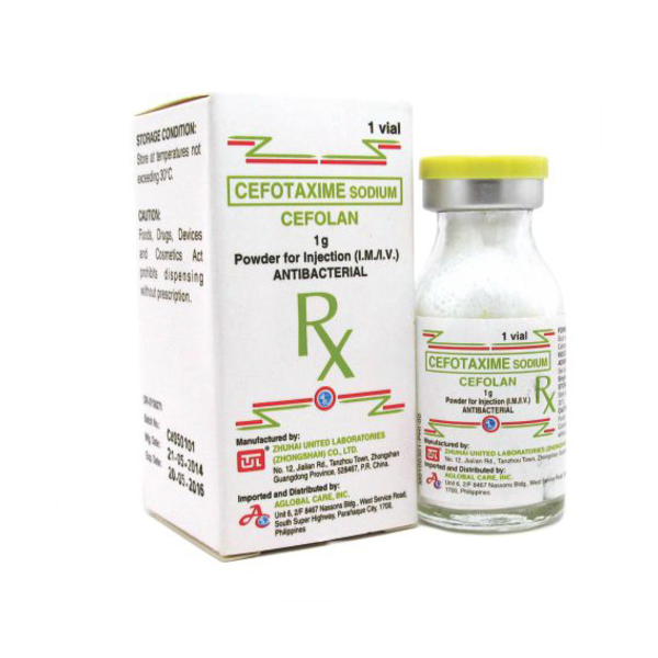 CEFOLAN Cefotaxime Sodium 1g Powder for IM/IV Injection 1's price in ...