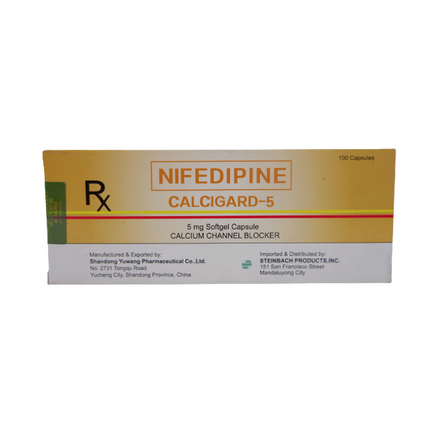 CALCIGARD-15 Nifedipine 5mg SoftGel Capsule 100's price in the ...