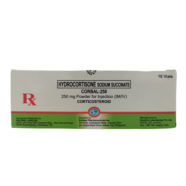 CORBAL-250 Hydrocortisone Sodium Succinate 250mg Powder for IM/IV ...
