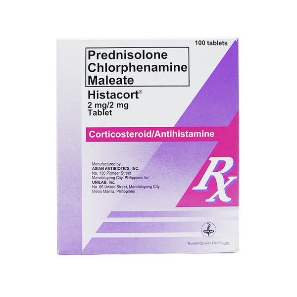 HISTACORT Prednisolone / Chlorphenamine Maleate 2mg / 2mg Tablet 1's ...