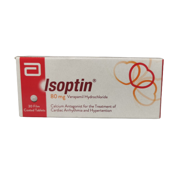 ISOPTIN Verapamil Hydrochloride 80mg Film-Coated Tablet 1's price in ...