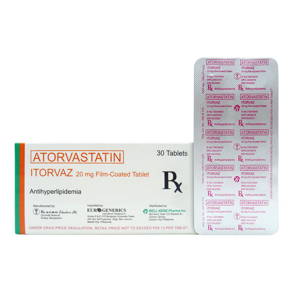 ITORVAZ Atorvastatin 20mg Film-Coated Tablet 1's price in the ...