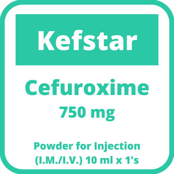 Buy Kefstar cefuroxime sodium 750mg powder for im/iv injection 10ml 1's ...