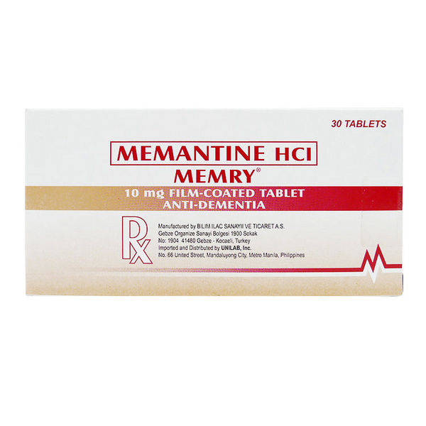 MEMRY Memantine Hydrochloride 10mg Film-Coated Tablet 1's price in the ...