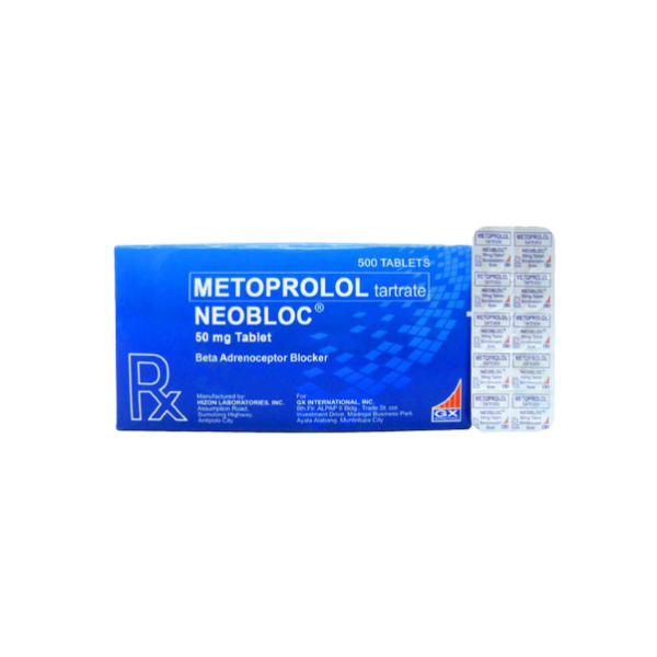 Buy Neobloc metoprolol tartrate 50mg tablet 1's online with MedsGo ...