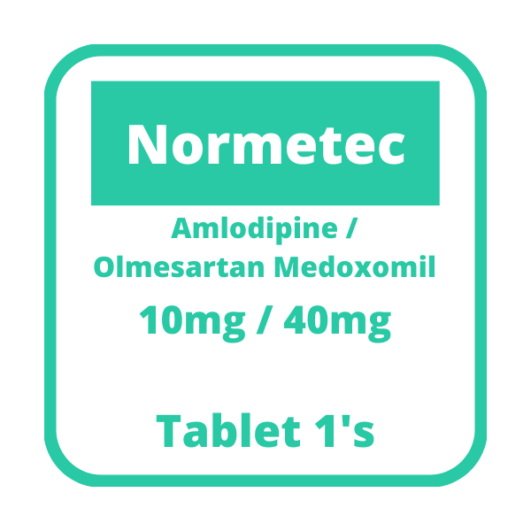 NORMETEC Amlodipine Besilate / Olmesartan Medoxomil 10mg / 40mg Film ...