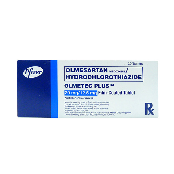 OLMETEC PLUS Olmesartan Medoxomil / Hydrochlorothiazide 20mg / 12.5mg ...