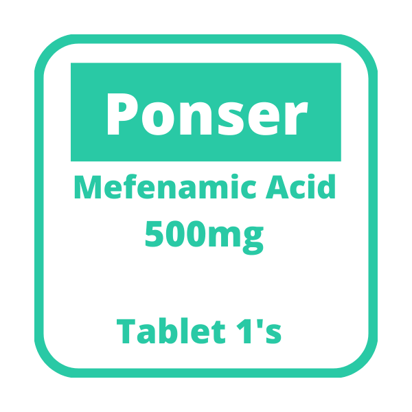PONSER Mefenamic Acid 500mg Tablet 1's price in the Philippines ...