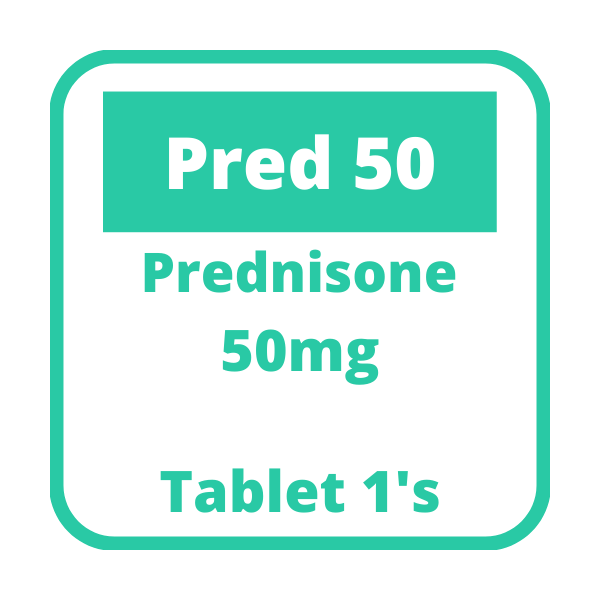 PRED 50 Prednisone 50mg Tablet 1's price in the Philippines | MedsGo ...