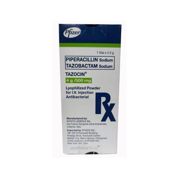TAZOCIN Piperacillin / Tazobactam 4g / 500mg Powder for IV Injection 1 ...
