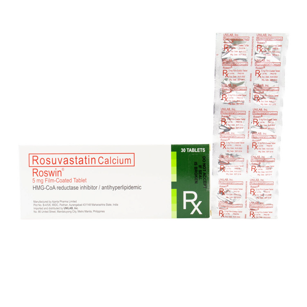 ROSWIN Rosuvastatin Calcium 5mg Film-Coated Tablet 1's price in the ...