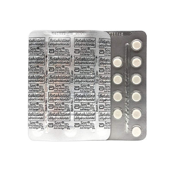 SERC Betahistine Hydrochloride 8mg Tablet 1's price in the Philippines ...