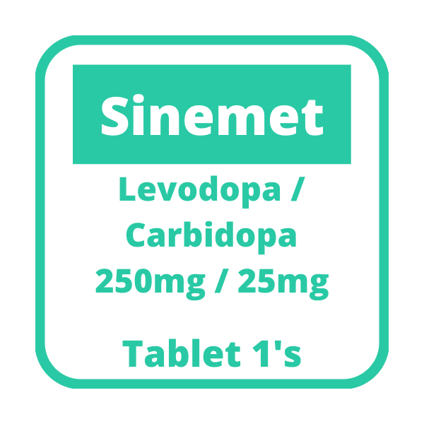 SINEMET Levodopa / Carbidopa Monohydrate 250mg / 25mg Tablet 1's price ...