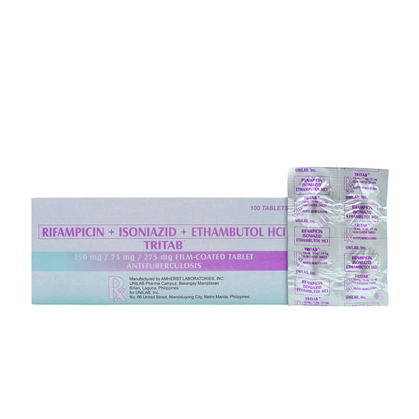 TRITAB Rifampicin / Isoniazid / Ethambutol Hydrochloride 150mg / 75mg ...