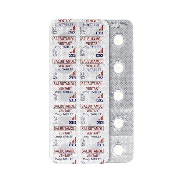 VENTAR Salbutamol 2mg Tablet 1's price in the Philippines | MedsGo Pharmacy