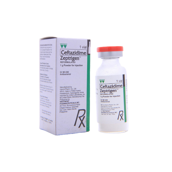 ZEPTRIGEN Ceftazidime 1g Powder for IV/IM Injection 1's price in the ...