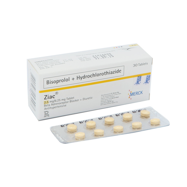 ZIAC Bisoprolol Fumarate / Hydrochlorothiazide 2.5mg / 6.25mg Film ...