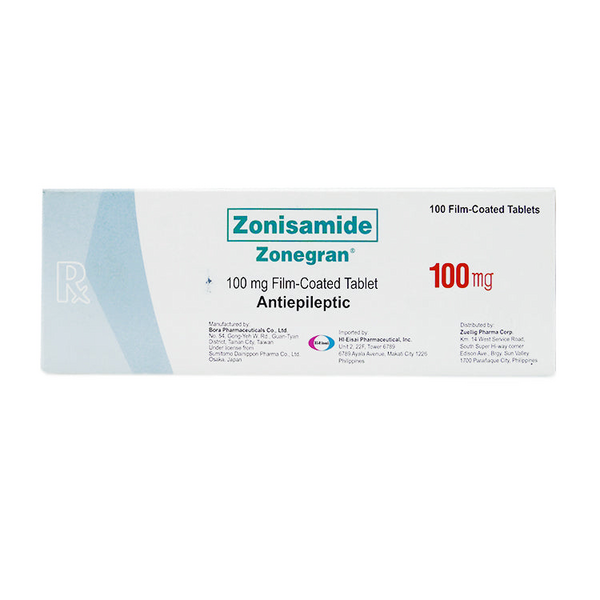 ZONEGRAN Zonisamide 100mg Film-Coated Tablet 1's price in the ...