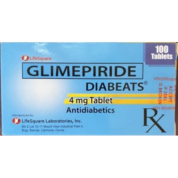 DIABEATS Glimepiride 4mg Tablet 100's price in the Philippines | MedsGo ...