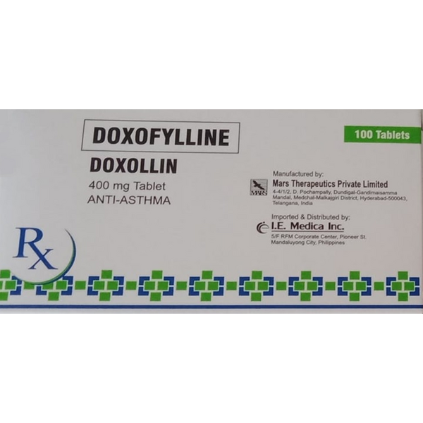 DOXOLLIN Doxofylline 400mg Tablet 100's price in the Philippines ...