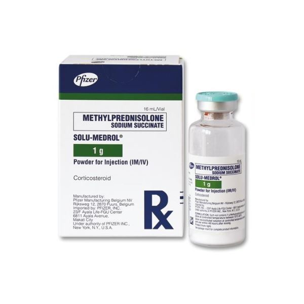 SOLU-MEDROL Methylprednisolone Sodium Succinate 1g Powder for IM/IV ...