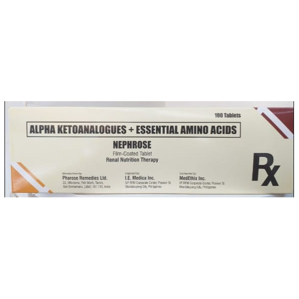 NEPHROSE Alpha Ketoanalogues / Essential Amino Acids Film-Coated Tablet ...