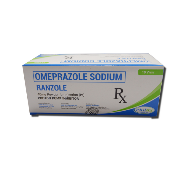 RANZOLE Omeprazole Sodium 40mg Powder for IV Injection 10's price in ...