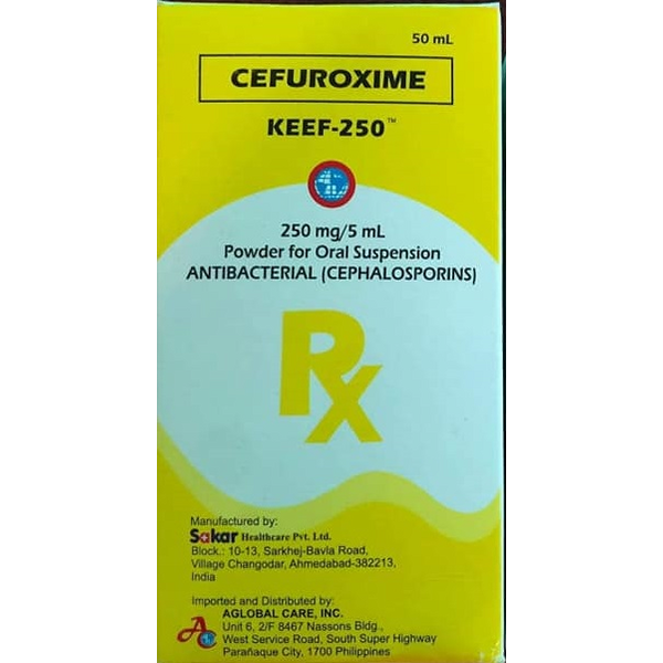 KEEF-250 Cefuroxime 250mg / 5mL Powder for Oral Suspension 50mL price ...