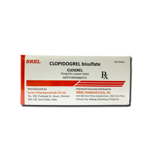 CLOGREL Clopidogrel Bisulfate 75mg Film-Coated Tablet 100's price in ...