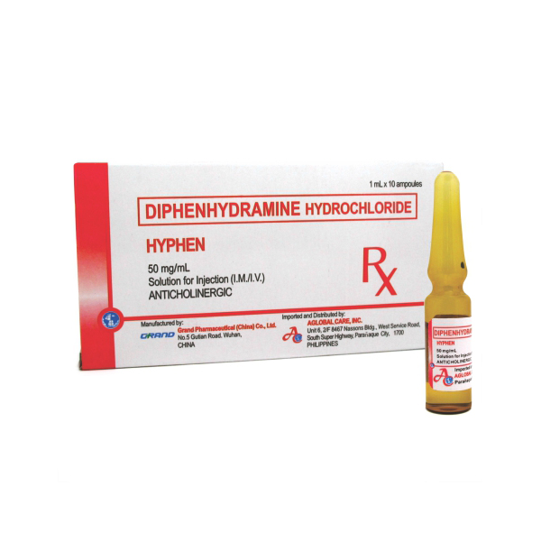 HYPHEN Diphenhydramine Hydrochloride 50mg / mL Solution for IM/IV ...