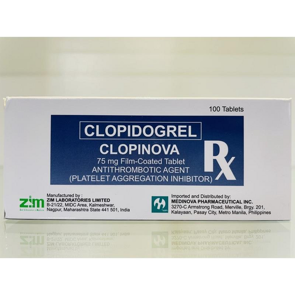 CLOPINOVA Clopidogrel 75mg Film-Coated Tablet 100's price in the ...