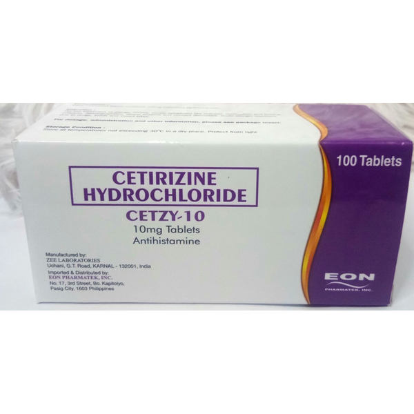 CETZY-10 Cetirizine Hydrochloride 10mg Tablet 100's price in the ...