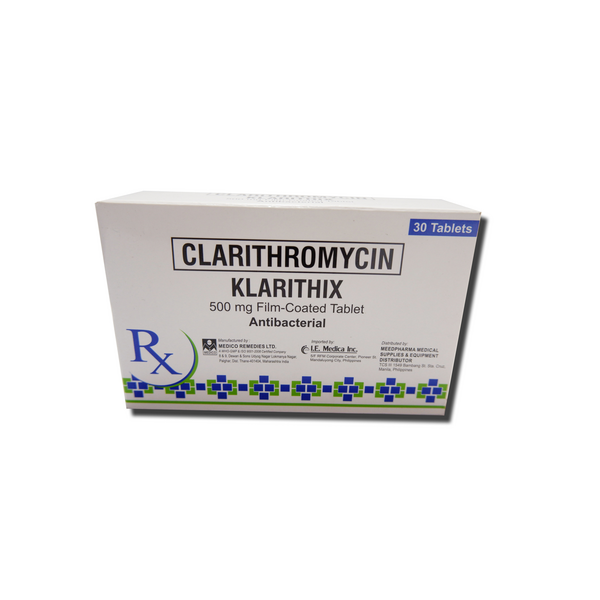 KLARITHIX Clarithromycin 500mg Film-Coated Tablet 1's price in the ...
