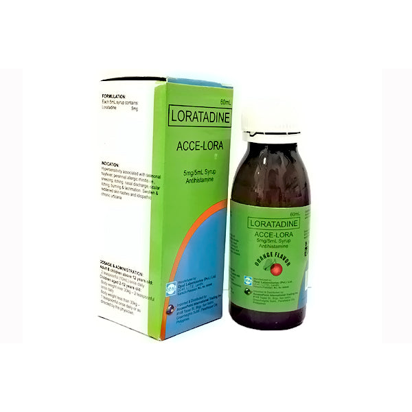 ACCE-LORA Loratadine 5mg / 5mL Syrup 60mL Orange price in the ...