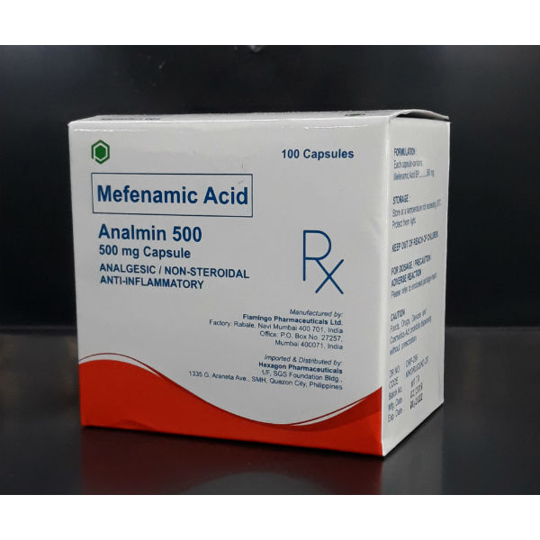 ANALMIN 500 Mefenamic Acid 500mg Capsule 100's price in the Philippines ...