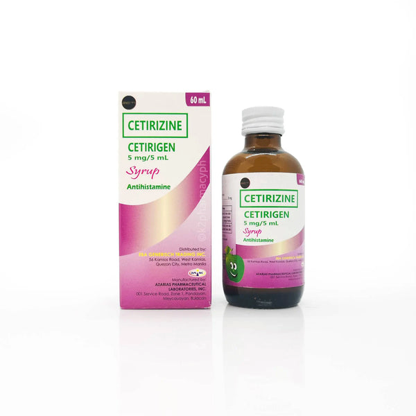 CETIRIGEN Cetirizine Hydrochloride 5mg / 5mL Syrup 60mL price in the ...