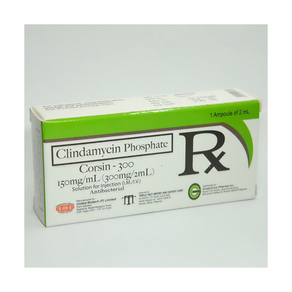 CORSIN-300 Clindamycin Phosphate 150mg / mL (300mg / 2mL) Solution for ...