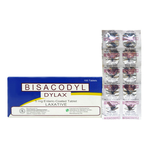 DYLAX Bisacodyl 5mg Enteric-Coated Tablet 1's price in the Philippines ...
