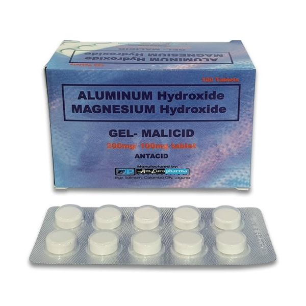 GEL-MALICID Aluminum Hydroxide / Magnesium Hydroxide 200mg / 100mg ...