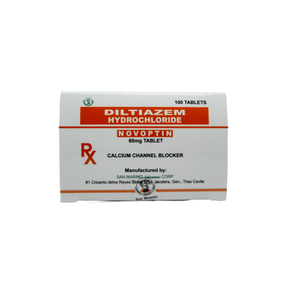 NOVOPTIN Diltiazem Hydrochloride 60mg Tablet 1's price in the ...