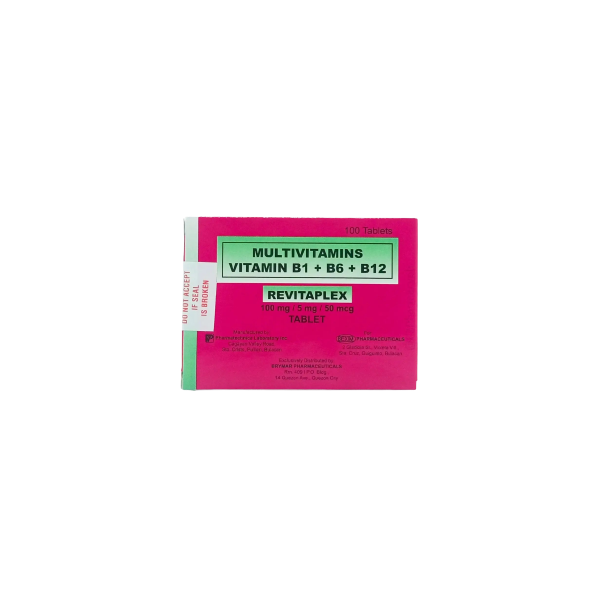 Buy Revitaplex vitamin b complex 100mg / 5mg / 50mcg tablet 100's ...