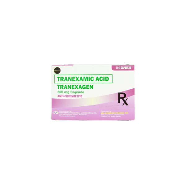 TRANEXAGEN Tranexamic Acid 500mg Capsule 100's price in the Philippines ...