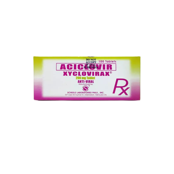 XYCLOVIRAX Aciclovir 200mg Tablet 1's price in the Philippines | MedsGo ...