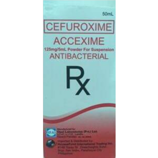 ACCEXIME Cefuroxime 125mg / 5mL Powder For Suspension 50mL price in the ...