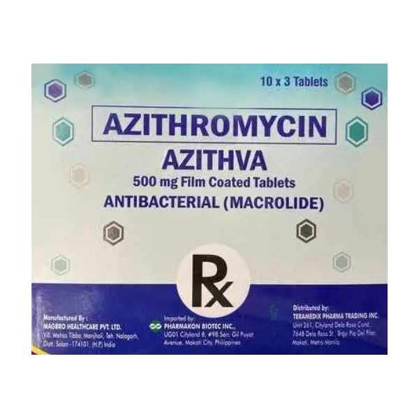 AZITHVA Azithromycin 500mg Film-Coated Tablet 30's price in the ...