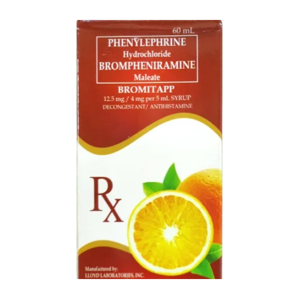 BROMITAPP Phenylephrine Hydrochloride / Brompheniramine Maleate 12.5mg ...