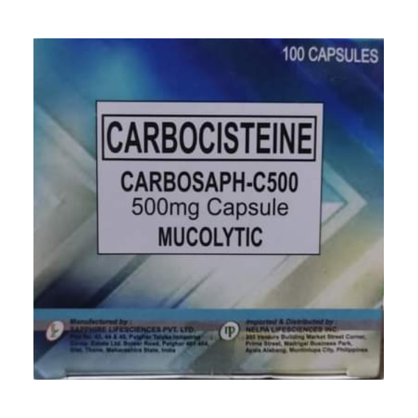 CARBOSAPH-C500 Carbocisteine 500mg Capsule 100's price in the ...
