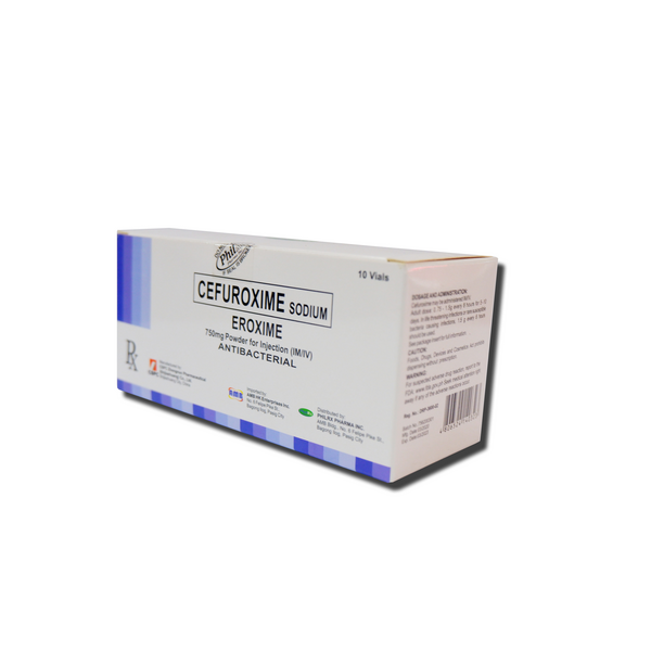 EROXIME Cefuroxime Sodium 750mg Powder for IM/IV Injection 10mL 1's ...